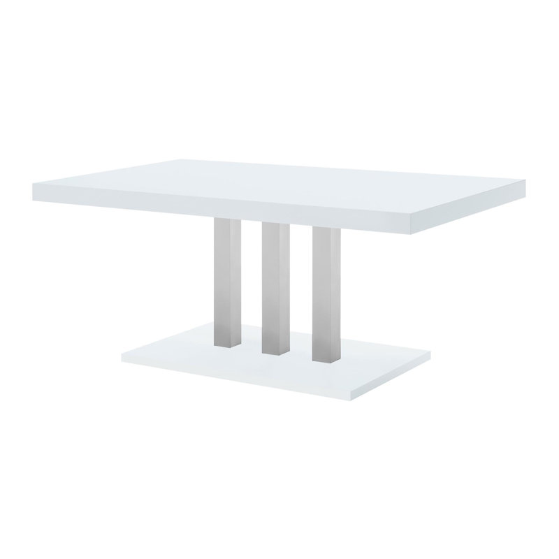 Ivy Bronx Katiusa 62.6" Pedestal Dining Table in White | Wayfair